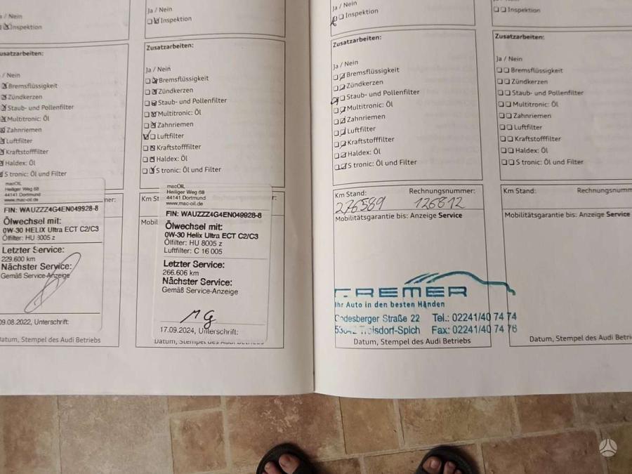 Blue Audi A6 2013 in Vilnius, with an engine capacity of 2.97 L and mileage of 290 thousand km for 11990 €, photo 35 on AUTOMOTO.COM.LV