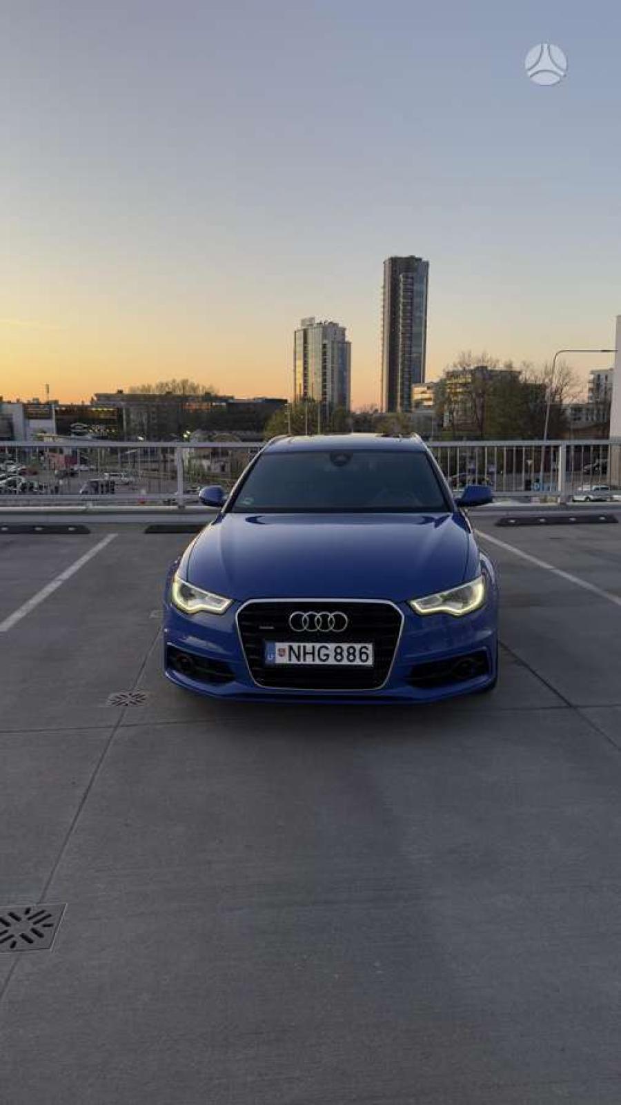 Blue Audi A6 2013 in Vilnius, with an engine capacity of 2.97 L and mileage of 306 thousand km for 11750 €, photo 1 on AUTOMOTO.COM.LV