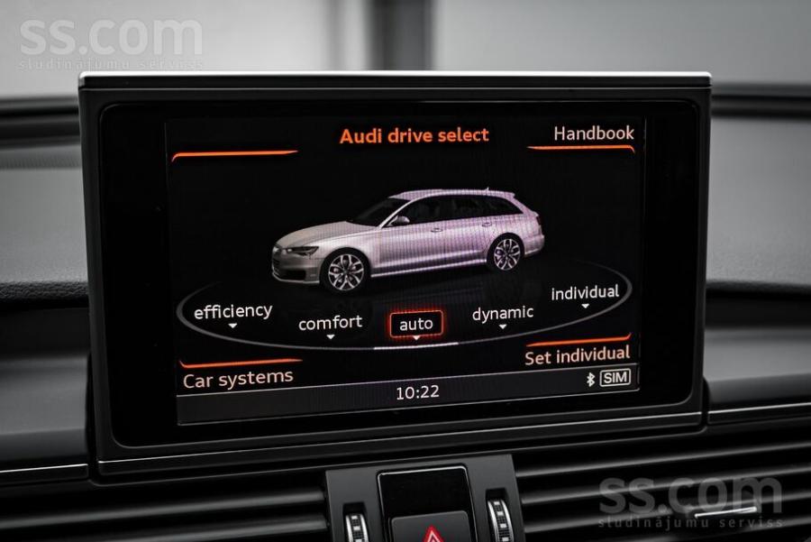 Blue Audi A6 2015 in Riga, with an engine capacity of 3.00 L and mileage of 307 thousand km for 13490 €, photo 24 on AUTOMOTO.COM.LV