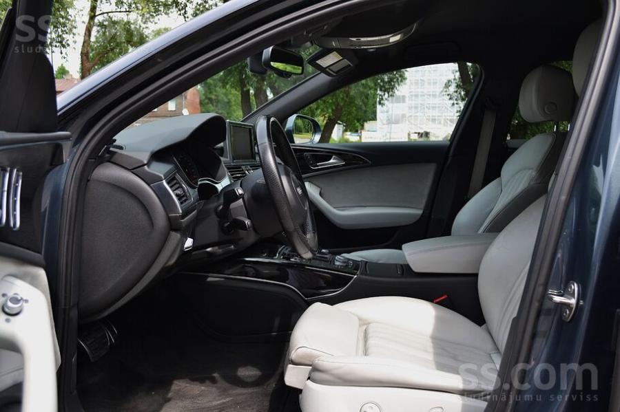 Blue Audi A6 2015 in Riga, with an engine capacity of 3.00 L and mileage of 240 thousand km for 12850 €, photo 13 on AUTOMOTO.COM.LV