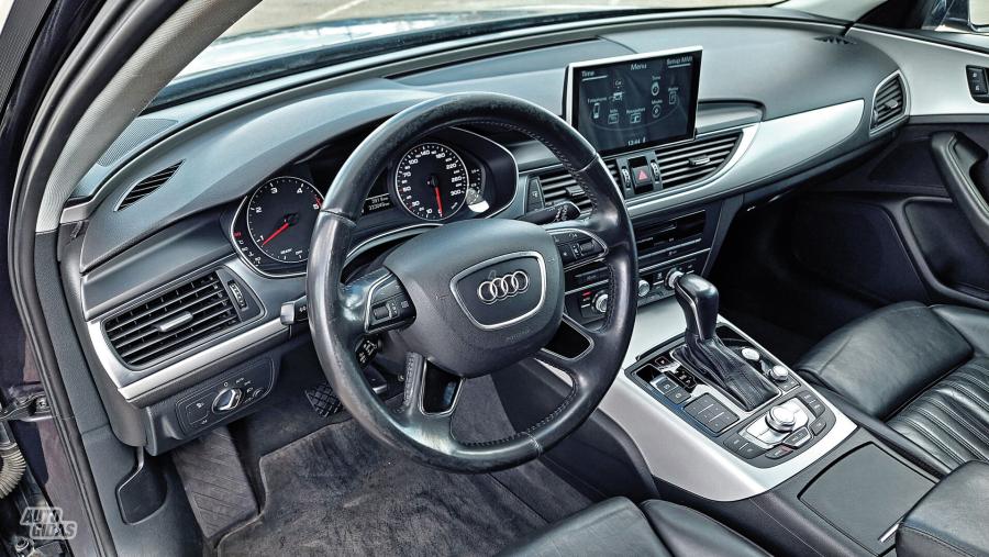 Blue Audi A6 2015 in Vilnius, with an engine capacity of 2.00 L and mileage of 333 thousand km for 9900 €, photo 23 on AUTOMOTO.COM.LV