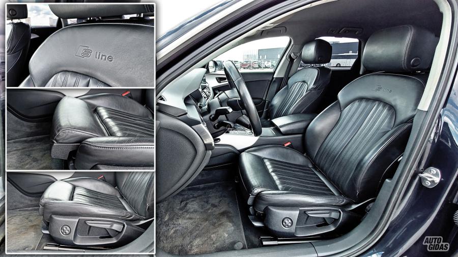 Blue Audi A6 2015 in Vilnius, with an engine capacity of 2.00 L and mileage of 333 thousand km for 9900 €, photo 31 on AUTOMOTO.COM.LV