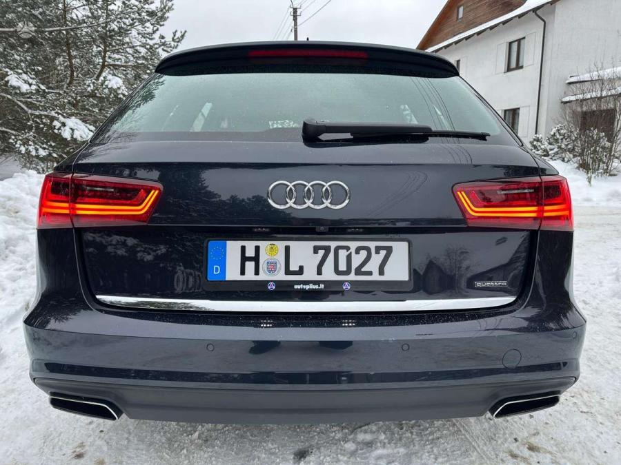 Blue Audi A6 2016 in Vilnius, with an engine capacity of 2.97 L and mileage of 262 thousand km for 17700 €, photo 10 on AUTOMOTO.COM.LV