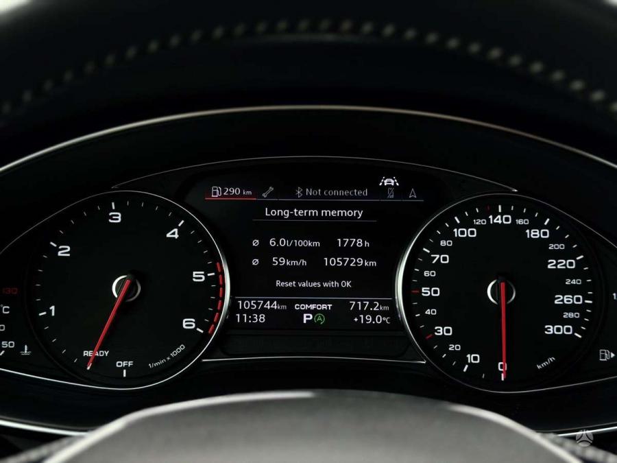 Blue Audi A6 2019 in Vilnius, with an engine capacity of 1.97 L and mileage of 106 thousand km for 25990 €, photo 30 on AUTOMOTO.COM.LV