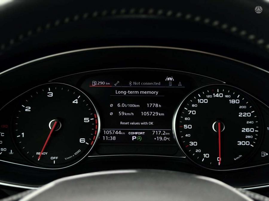 Blue Audi A6 2019 in Vilnius, with an engine capacity of 1.97 L and mileage of 106 thousand km for 25990 €, photo 30 on AUTOMOTO.COM.LV