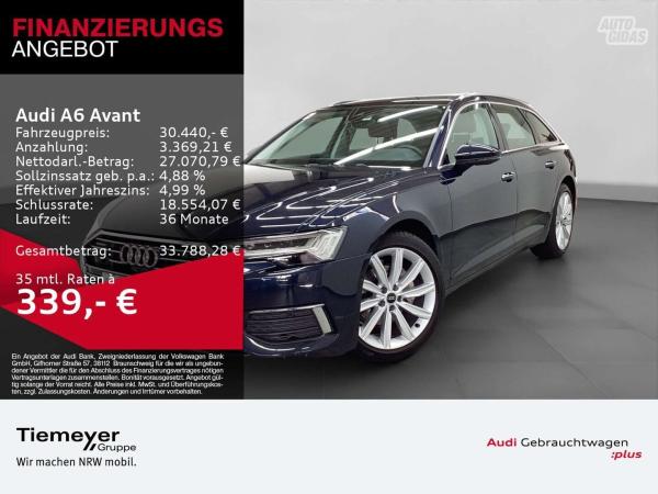 Blue Audi A6 2022 in Kaunas, with an engine capacity of 2.00 L and mileage of 79 thousand km for 33176 €, photo 1 on AUTOMOTO.COM.LV