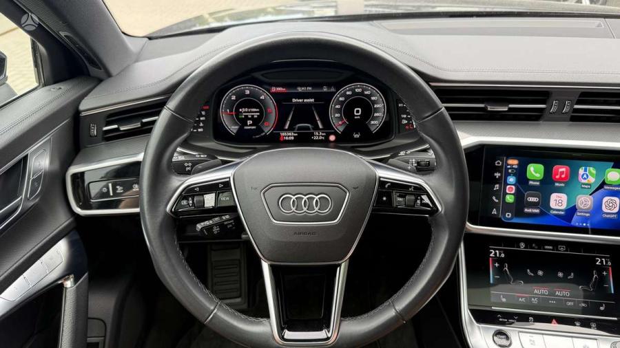 Blue Audi A6 2022 in Vilnius, with an engine capacity of 1.97 L and mileage of 165 thousand km for 23490 €, photo 14 on AUTOMOTO.COM.LV