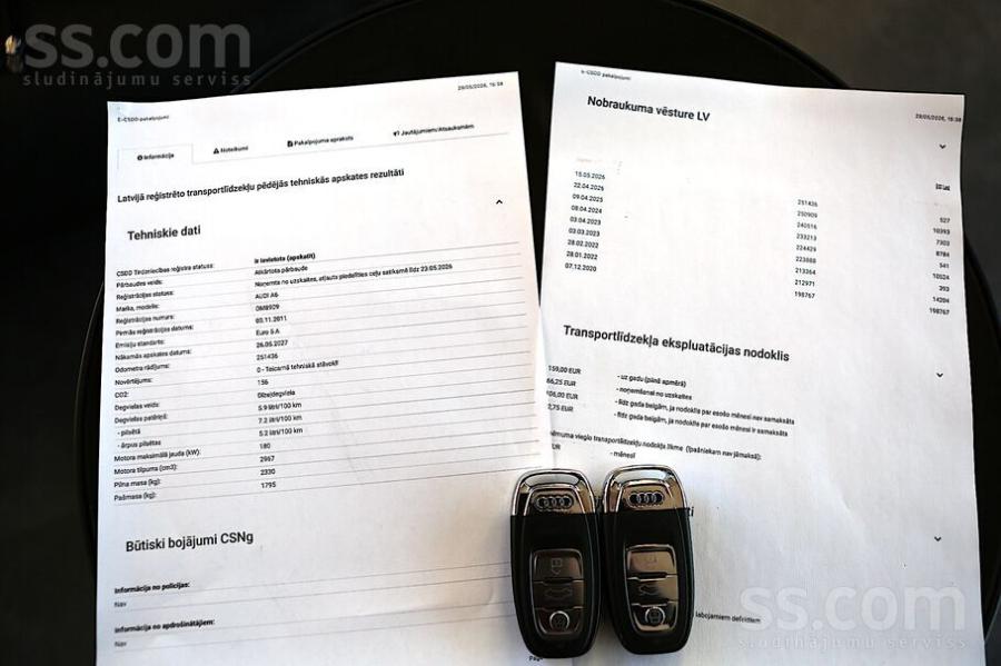 Коричневый Ауди А6 2011 в Тукумс, объемом двигателя 3.00 л и пробегом 251 тыс. км за 9900 €, фото 36 на AUTOMOTO.COM.LV