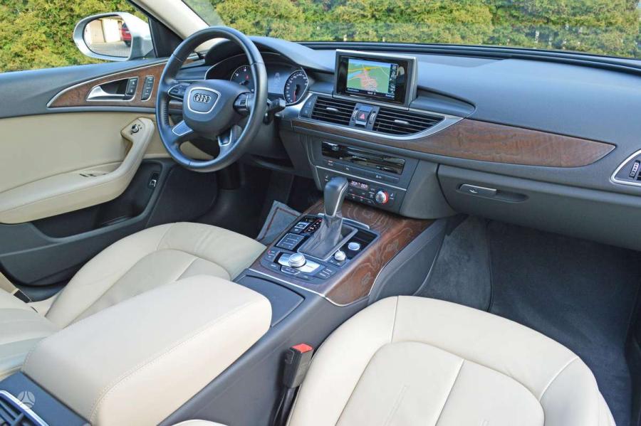 Brown Audi A6 2015 in Vilnius, with an engine capacity of 3.00 L and mileage of 32 thousand km for 16650 €, photo 8 on AUTOMOTO.COM.LV
