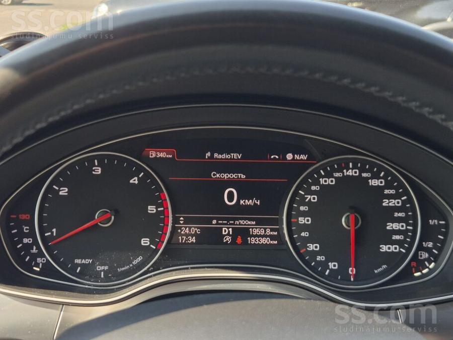 Brown Audi A6 2015 in Riga, with an engine capacity of 3.00 L and mileage of 193 thousand km for 15290 €, photo 24 on AUTOMOTO.COM.LV