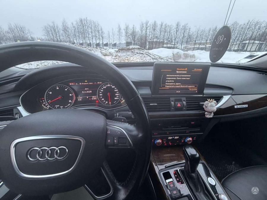 Brown Audi A6 2017 in Vilnius, with an engine capacity of 2.97 L and mileage of 186 thousand km for 13500 €, photo 12 on AUTOMOTO.COM.LV