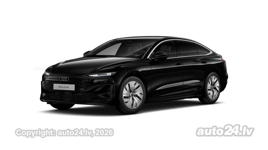 Black Audi A6 e-tron 2025 in Tallinn, with an engine capacity of 0.00 L and mileage of 13 thousand km for 69900 €, photo 1 on AUTOMOTO.COM.LV