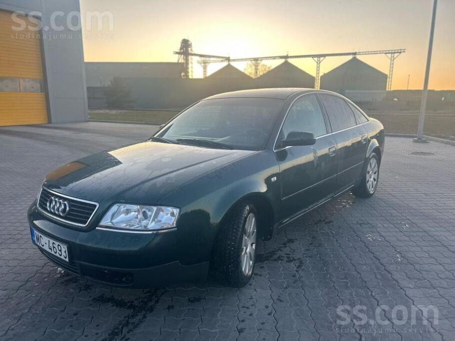 Green Audi A6 1997 in Liepaja, with an engine capacity of 2.40 L and mileage of 328 thousand km for 950 €, photo 1 on AUTOMOTO.COM.LV