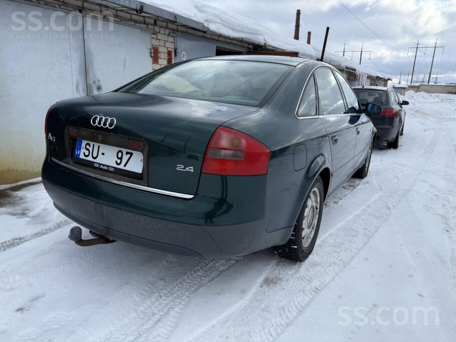 Green Audi A6 1998 in Daugavpils, with an engine capacity of 2.40 L and mileage of 382 thousand km for 1100 €, photo 5 on AUTOMOTO.COM.LV