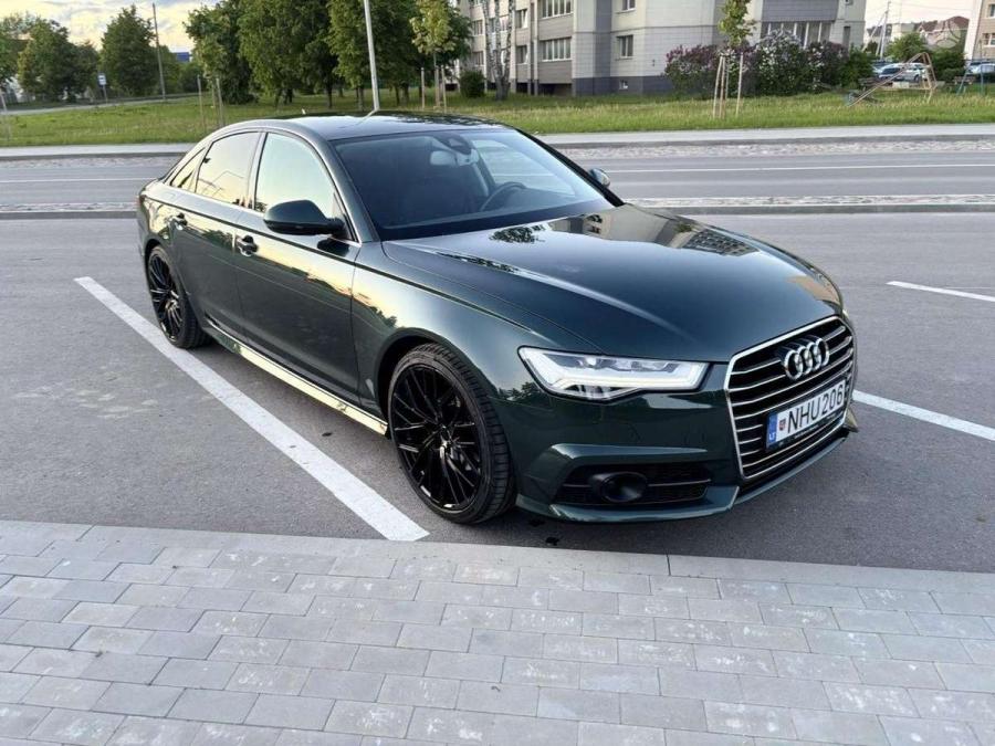 Green Audi A6 2018 in Vilnius, with an engine capacity of 1.97 L and mileage of 134 thousand km for 17999 €, photo 4 on AUTOMOTO.COM.LV