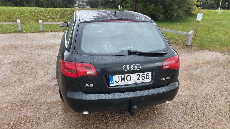 Green Audi A6 2007 in Utena, with an engine capacity of 1.97 L and mileage of 316 thousand km for 2550 €, photo 12 on AUTOMOTO.COM.LV
