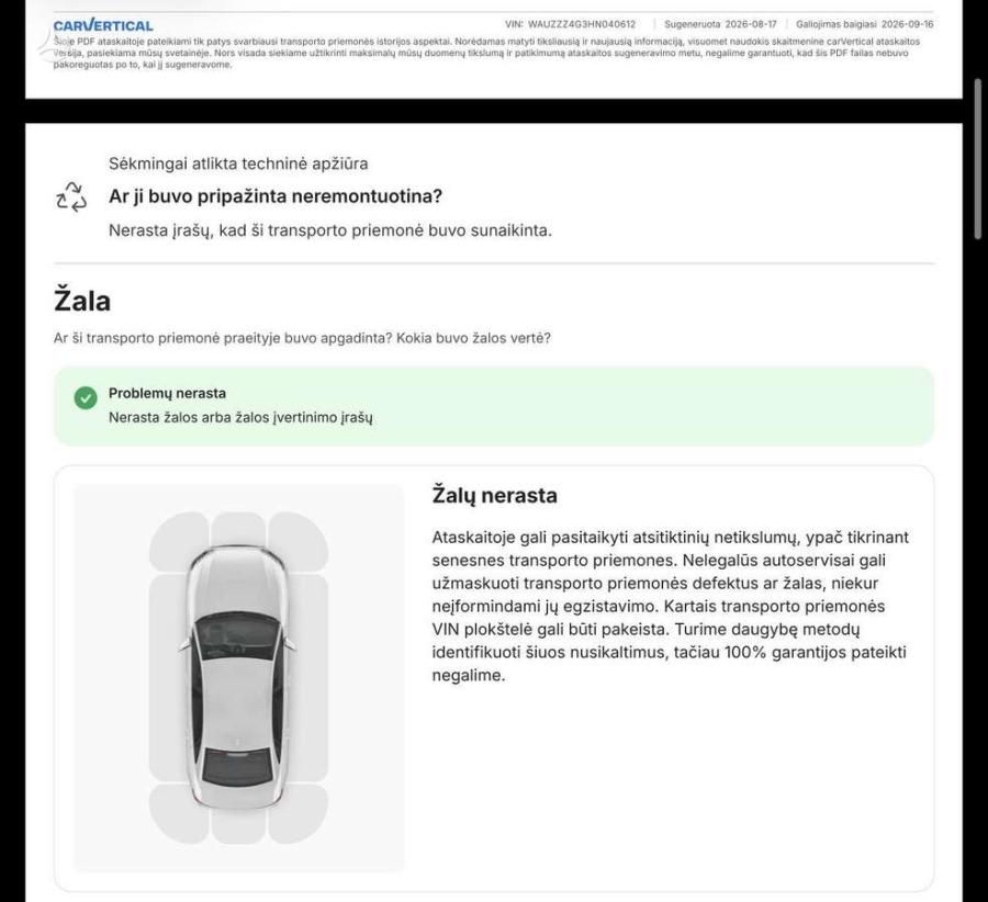 Зеленый Ауди А6 2017 в Ионава, объемом двигателя 1.97 л и пробегом 219 тыс. км за 16500 €, фото 28 на AUTOMOTO.COM.LV