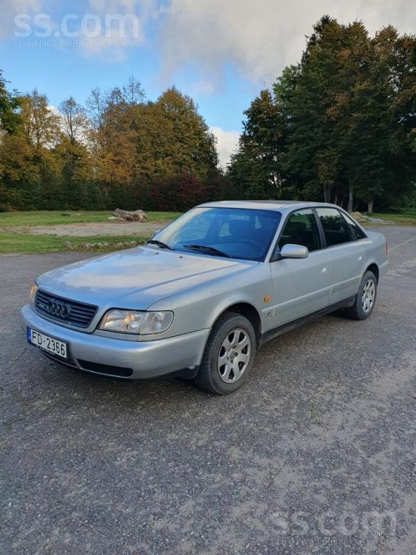 Grey Audi A6 1995 in Liepaja, with an engine capacity of 2.00 L and mileage of 325 thousand km for 1200 €, photo 1 on AUTOMOTO.COM.LV