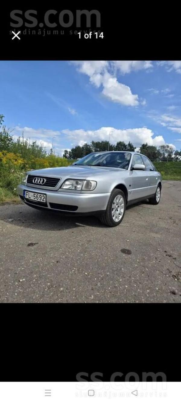 Grey Audi A6 1996 in Riga, with an engine capacity of 2.60 L and mileage of 306 thousand km for 1600 €, photo 1 on AUTOMOTO.COM.LV