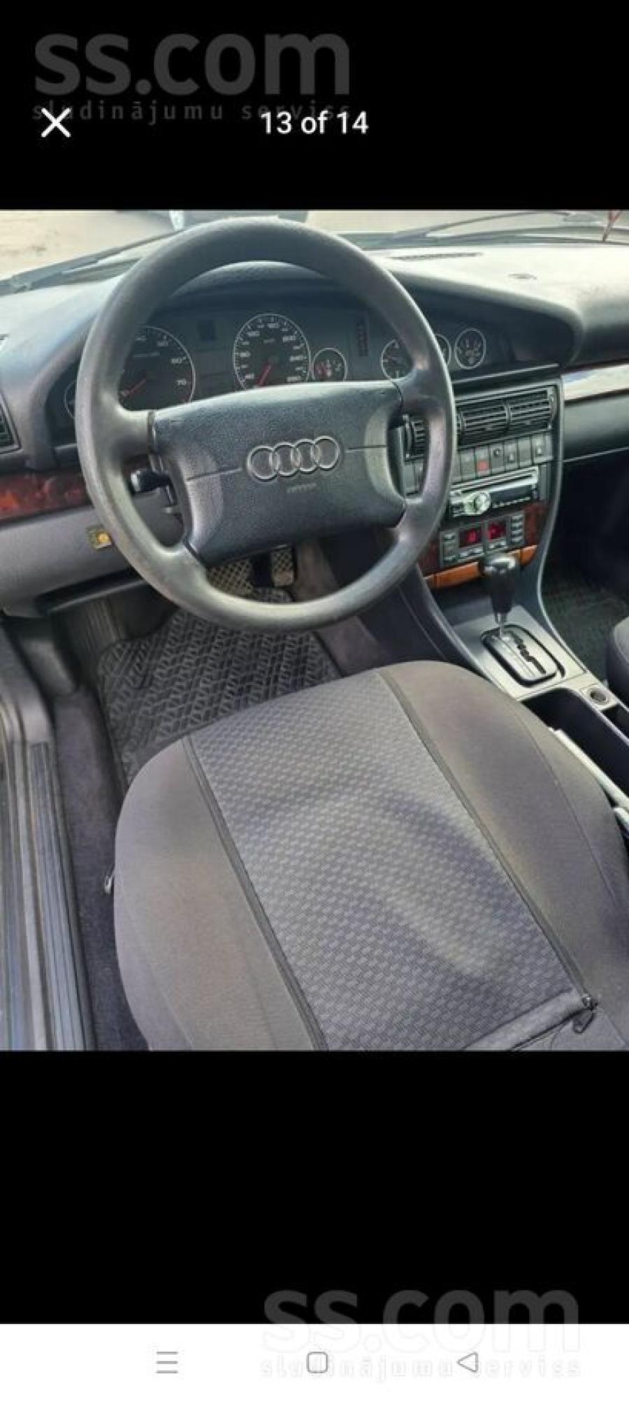 Pelēks Audi A6 1996 Rīga, ar dzinēja tilpumu 2.60 L un nobraukumu 306 tūkst. km par 1600 €, foto 14 vietnē AUTOMOTO.COM.LV