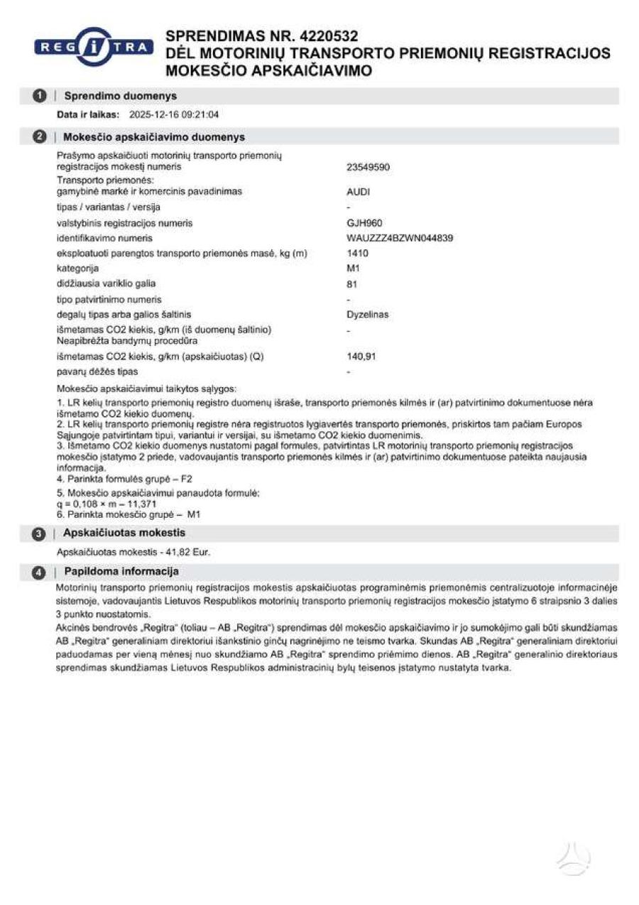 Серый Ауди А6 1997 в Вильнюс, объемом двигателя 1.90 л и пробегом 449 тыс. км за 1300 €, фото 16 на AUTOMOTO.COM.LV