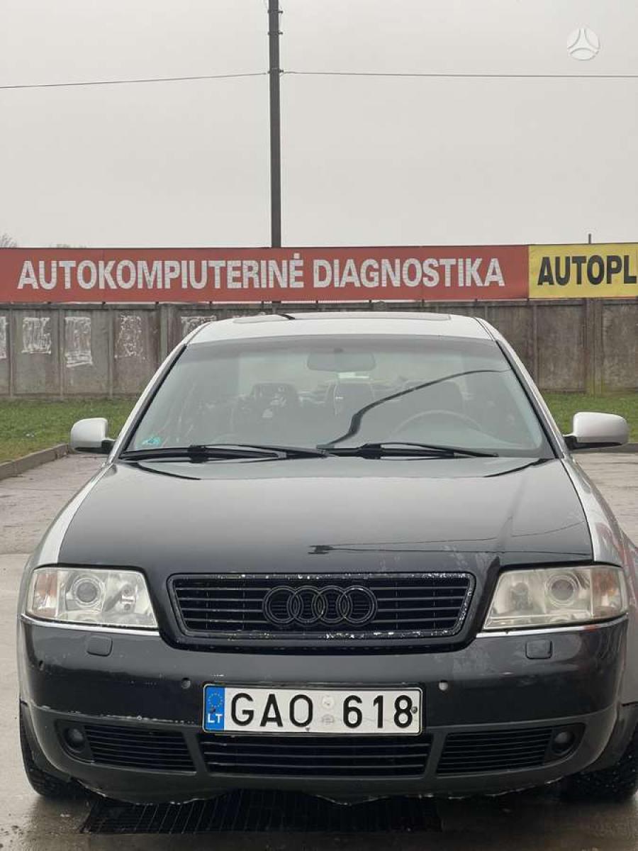Grey Audi A6 1998 in Mazeikiai, with an engine capacity of 2.40 L and mileage of 233 thousand km for 900 €, photo 1 on AUTOMOTO.COM.LV