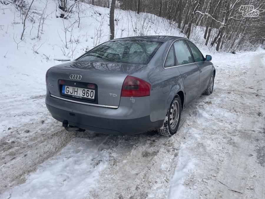 Grey Audi A6 1998 in Vilnius, with an engine capacity of 1.90 L and mileage of 449 thousand km for 1300 €, photo 2 on AUTOMOTO.COM.LV
