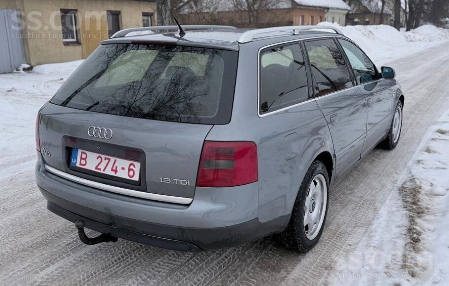 Grey Audi A6 2000 in Daugavpils, with an engine capacity of 1.90 L and mileage of 405 thousand km for 1390 €, photo 5 on AUTOMOTO.COM.LV