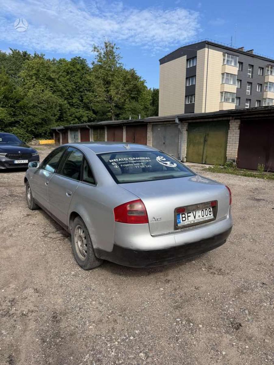 Grey Audi A6 2000 in Kaunas, with an engine capacity of 1.78 L and mileage of 345 thousand km for 599 €, photo 4 on AUTOMOTO.COM.LV