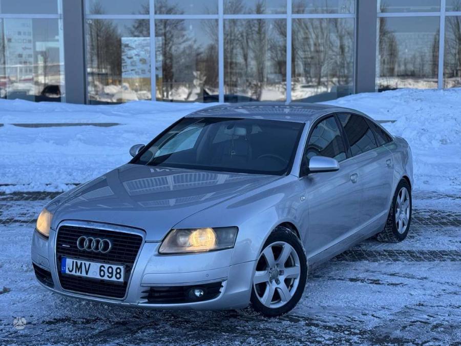 Grey Audi A6 2005 in Klaipeda, with an engine capacity of 2.97 L and mileage of 366 thousand km for 1750 €, photo 1 on AUTOMOTO.COM.LV