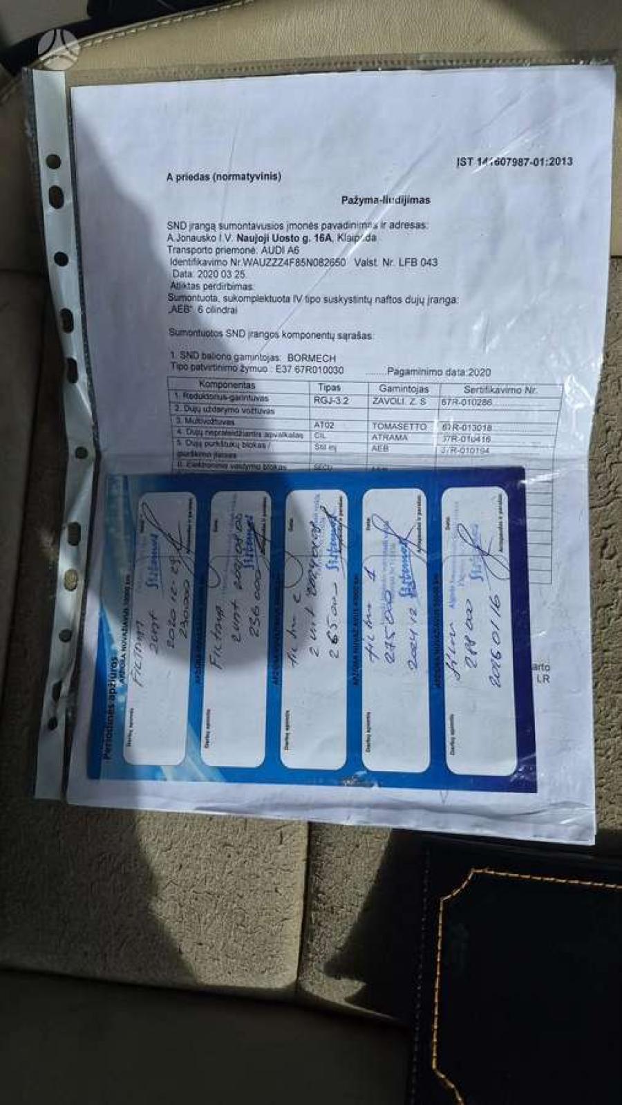 Серый Ауди А6 2005 в Клайпеда, объемом двигателя 2.39 л и пробегом 295 тыс. км за 2350 €, фото 15 на AUTOMOTO.COM.LV