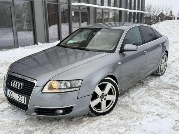 Grey Audi A6 2006 in Vilnius, with an engine capacity of 2.97 L and mileage of 452 thousand km for 2350 €, photo 1 on AUTOMOTO.COM.LV