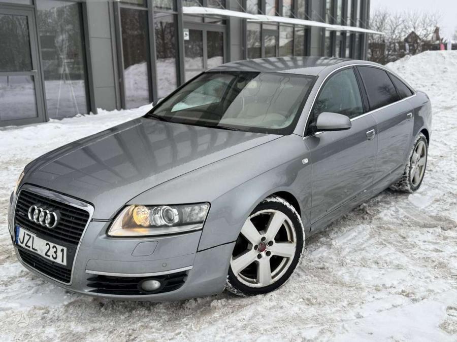 Grey Audi A6 2006 in Vilnius, with an engine capacity of 2.97 L and mileage of 452 thousand km for 2350 €, photo 1 on AUTOMOTO.COM.LV