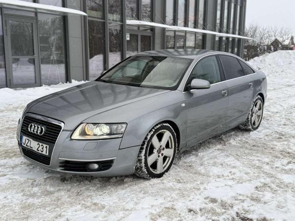 Grey Audi A6 2006 in Vilnius, with an engine capacity of 2.97 L and mileage of 452 thousand km for 2350 €, photo 6 on AUTOMOTO.COM.LV
