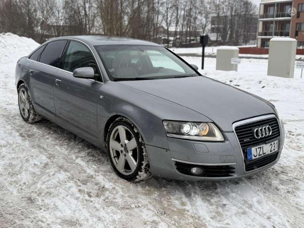 Grey Audi A6 2006 in Vilnius, with an engine capacity of 2.97 L and mileage of 452 thousand km for 2350 €, photo 7 on AUTOMOTO.COM.LV