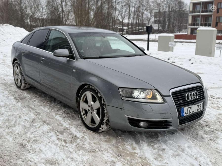 Grey Audi A6 2006 in Vilnius, with an engine capacity of 2.97 L and mileage of 452 thousand km for 2350 €, photo 7 on AUTOMOTO.COM.LV