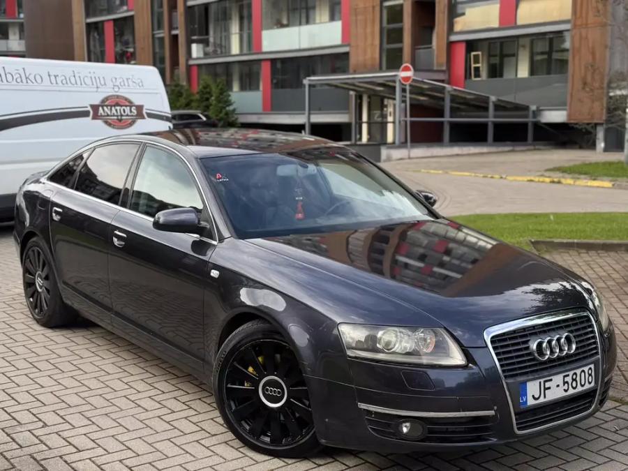 Grey Audi A6 2006 in Riga, with an engine capacity of 3.00 L and mileage of 355 thousand km for 3490 €, photo 1 on AUTOMOTO.COM.LV
