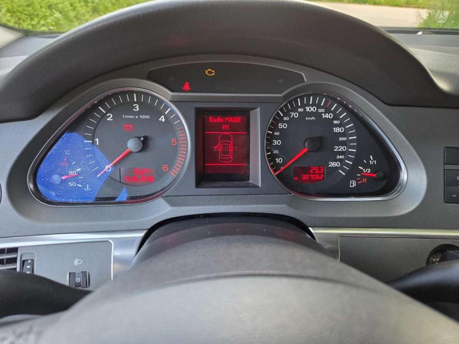 Grey Audi A6 2006 in Vilnius, with an engine capacity of 1.97 L and mileage of 320 thousand km for 3350 €, photo 15 on AUTOMOTO.COM.LV