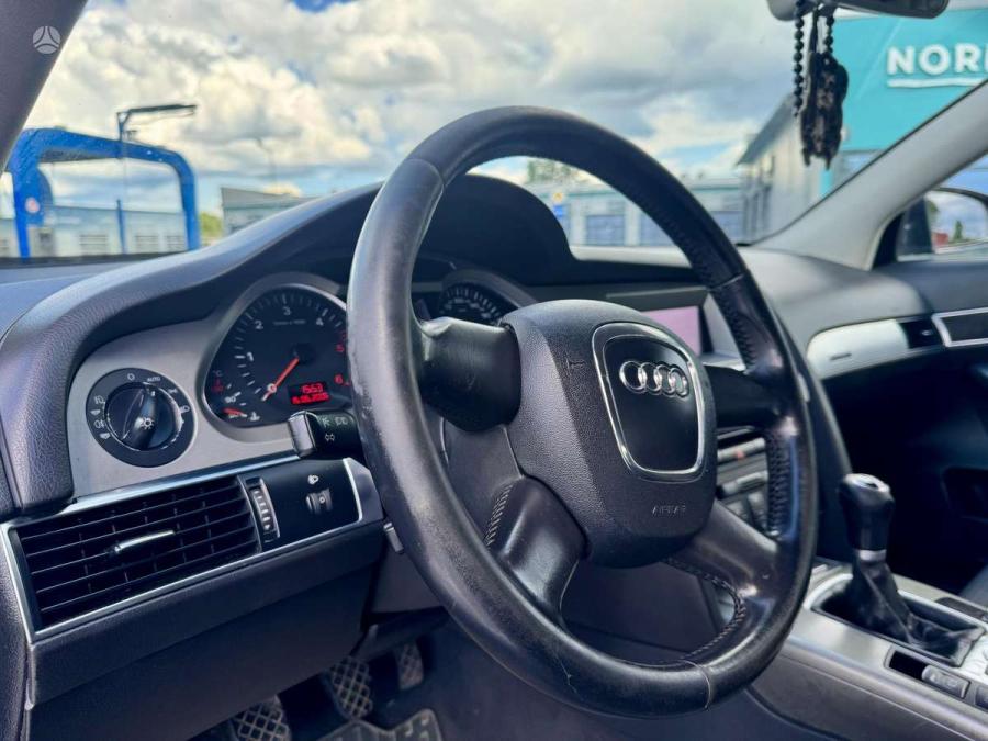 Grey Audi A6 2006 in Panevezys, with an engine capacity of 1.97 L and mileage of 364 thousand km for 1499 €, photo 11 on AUTOMOTO.COM.LV