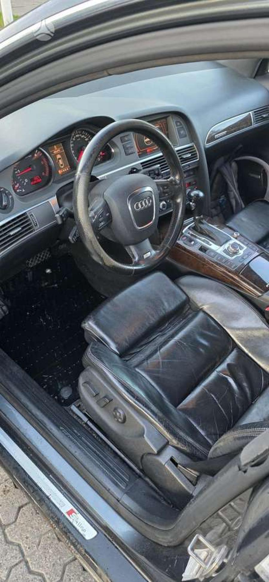 Grey Audi A6 2006 in Vilnius, with an engine capacity of 2.97 L and mileage of 456 thousand km for 1400 €, photo 13 on AUTOMOTO.COM.LV