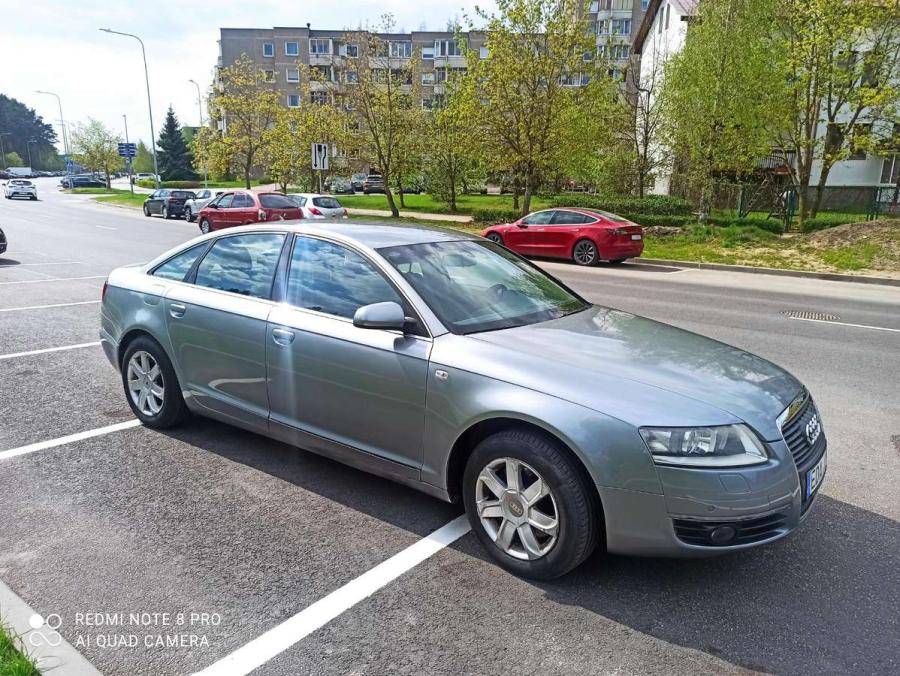 Grey Audi A6 2007 in Vilnius, with an engine capacity of 1.98 L and mileage of 333 thousand km for 2900 €, photo 4 on AUTOMOTO.COM.LV