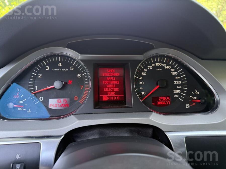 Pelēks Audi A6 2007 Kuldīga, ar dzinēja tilpumu 2.40 L un nobraukumu 387 tūkst. km par 1750 €, foto 13 vietnē AUTOMOTO.COM.LV