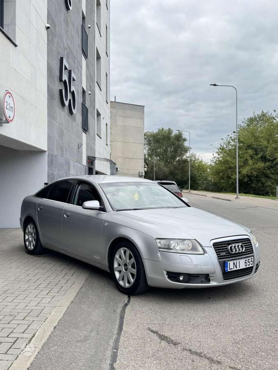 Grey Audi A6 2007 in Vilnius, with an engine capacity of 2.97 L and mileage of 330 thousand km for 1650 €, photo 4 on AUTOMOTO.COM.LV