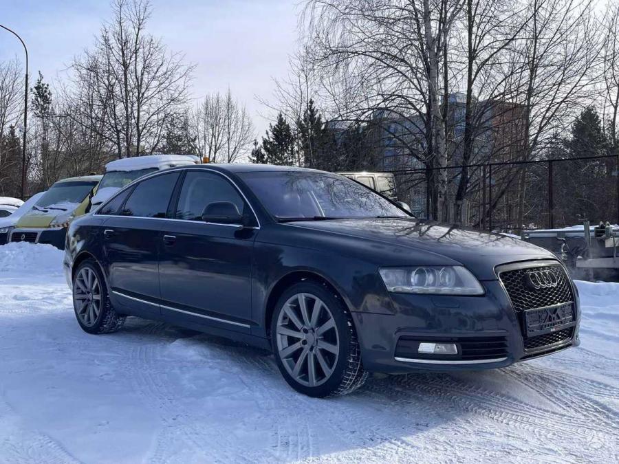 Grey Audi A6 2009 in Vilnius, with an engine capacity of 2.98 L and mileage of 451 thousand km for 4500 €, photo 3 on AUTOMOTO.COM.LV