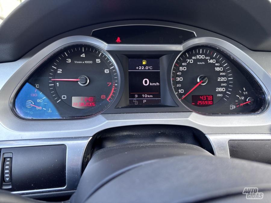Grey Audi A6 2009 in Alytus, with an engine capacity of 2.00 L and mileage of 256 thousand km for 3800 €, photo 12 on AUTOMOTO.COM.LV