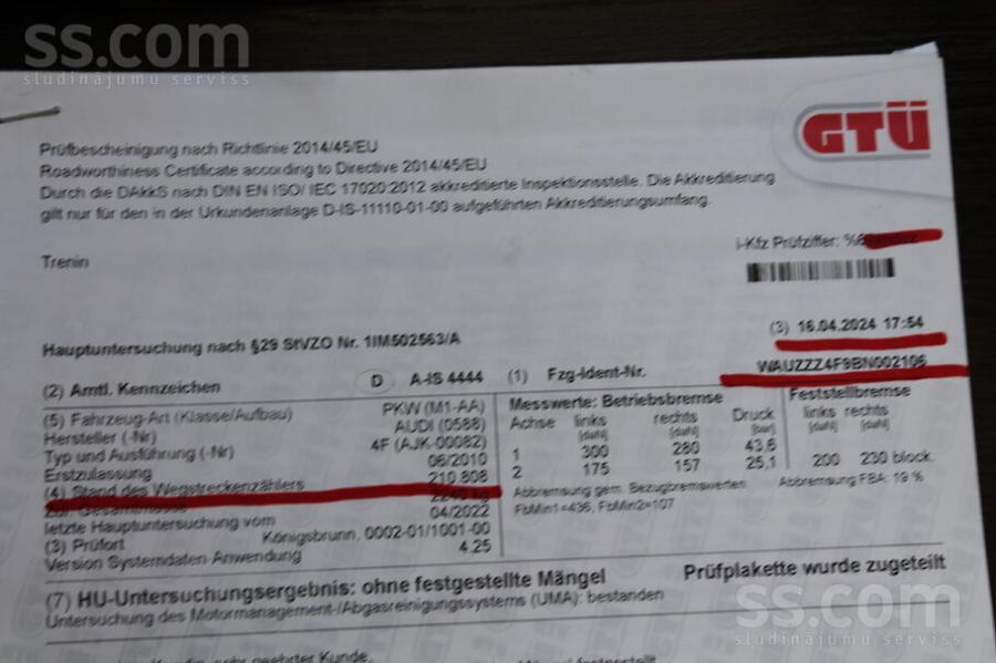 Pelēks Audi A6 2010 Daugavpils, ar dzinēja tilpumu 2.70 L un nobraukumu 228 tūkst. km par 6390 €, foto 33 vietnē AUTOMOTO.COM.LV