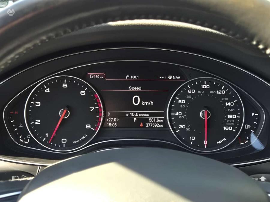 Grey Audi A6 2012 in Vilnius, with an engine capacity of 3.00 L and mileage of 378 thousand km for 5999 €, photo 8 on AUTOMOTO.COM.LV