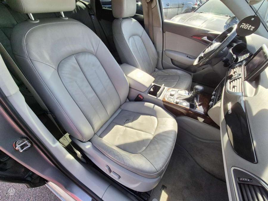 Grey Audi A6 2012 in Vilnius, with an engine capacity of 3.00 L and mileage of 378 thousand km for 5999 €, photo 12 on AUTOMOTO.COM.LV