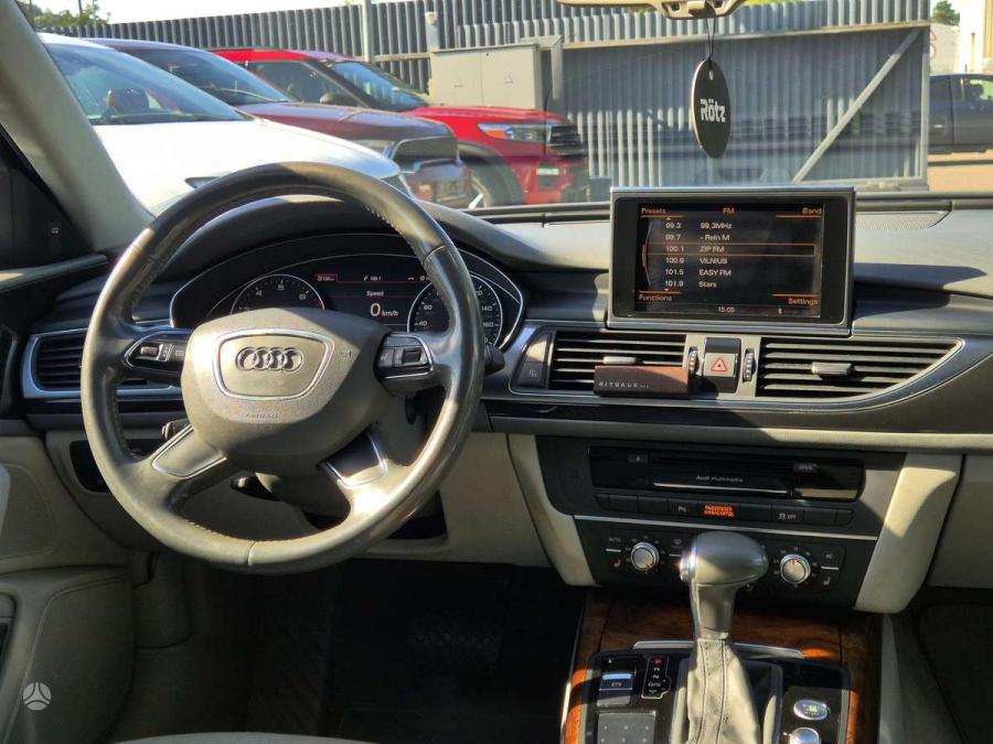 Grey Audi A6 2012 in Vilnius, with an engine capacity of 3.00 L and mileage of 378 thousand km for 5999 €, photo 14 on AUTOMOTO.COM.LV