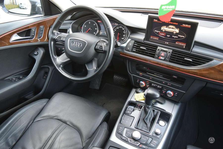Grey Audi A6 2012 in Vilnius, with an engine capacity of 2.97 L and mileage of 292 thousand km for 9500 €, photo 17 on AUTOMOTO.COM.LV